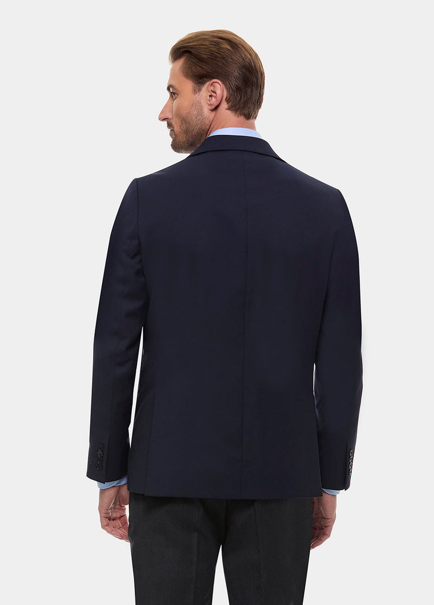 Saco azul oscuro micro diseño – Havoc