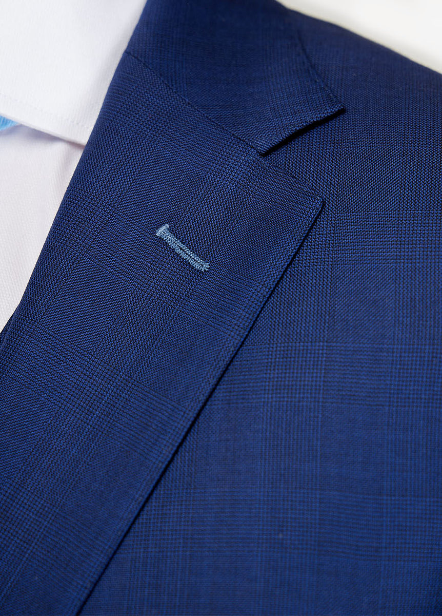 TRAJE CUADRO AZUL MARINO, LÍNEA AZUL MARINO – Havoc